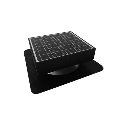 China 40W12IN Roof Exhaust Solar Vent Fan with fixed solar panel and brushless motor for sale