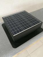 China 40W12IN Roof Exhaust Solar Vent Fan with fixed solar panel and brushless motor for sale