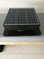 China 40W12IN Roof Exhaust Solar Vent Fan with fixed solar panel and brushless motor for sale