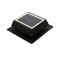 China 12v 10w DC Solar Roof Vent Fan with solar panel matte black 500CFM for sale