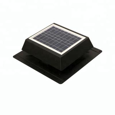 China 12v 10w DC Solar Roof Vent Fan with solar panel matte black 500CFM for sale