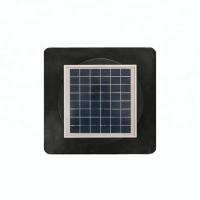 China Building 6W 8 Inch Aluminium Solar Panel Attic Vent With 12v Dc Brush Motor for sale