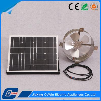 China Metal Solar Powered Gable Vent Fan 12 Volt Low Noise For Home 800 Cfm for sale