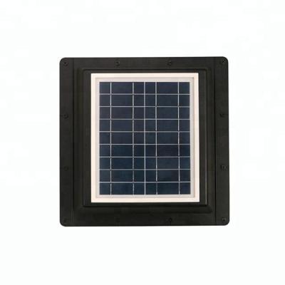 China 10W8IN ABS Solar Powered Roof Ventilator Fan with Storage Battery for sale