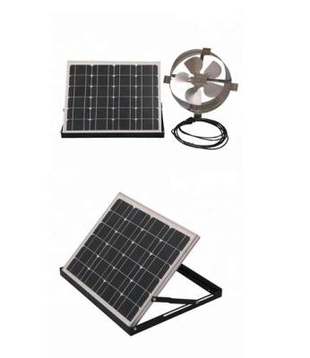 China 25W 12IN Roof Top Ventilation Fan Wall Mounted Wall Gable Solar Attic Fan Air Vent for sale