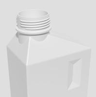 China Square Empty HDPE 1l 2l Laundry Detergent Bottle With Screw Cap for sale