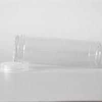 China Transparent PET Candy Cookie Jar 450ml 500ml Plastic Candy Jars With Lids for sale
