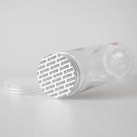 China Transparent PET Candy Cookie Jar 450ml 500ml Plastic Candy Jars With Lids for sale