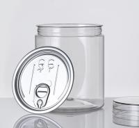China ODM OEM Clear Plastic Cookie Jar Empty Pet Refillable Spice Jars for sale