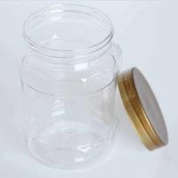 China Empty Wide Mouth Plastic Jam Bottle 87mm Round Pet Food Jar for sale