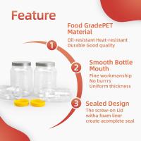 China Large Transparent Plastic Jam Bottle Candy Plastic Screw Top Containers for sale