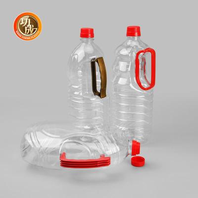 China 380ml 500ml 760ml Plastic Condiment Bottles Empty Square Edible Oil Bottle for sale