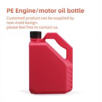 China 1000ml 2000ml PE Engine Oil Bottle Screw Cap Plastic Petrol Bottle for sale