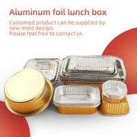 China Disposable Fast Food Grade Aluminum Foil Tray Lunch Box With Plastic Lid for sale