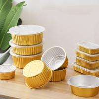 China Round Aluminum Foil Lunch Box Barbecue Tin Foil Take Away Packaging Box for sale
