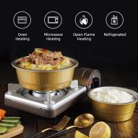 China Rectangular Colored Aluminum Takeout Containers Disposable For Airline for sale
