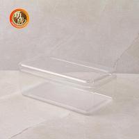 China Transparent PET Square Plastic Storage Jars 660Ml Plastic Food Container With Lids for sale