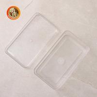 China Transparent PET Square Plastic Storage Jars 660Ml Plastic Food Container With Lids for sale