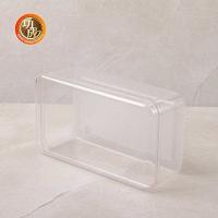 China Transparent PET Square Plastic Storage Jars 660Ml Plastic Food Container With Lids for sale