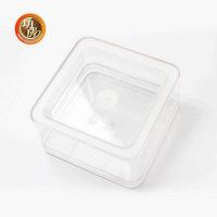 China 600ml 810ml Customize Packing Boxes Transparent Rectangular PET Food Box for sale