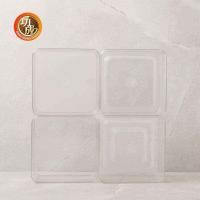 China 600ml 810ml Customize Packing Boxes Transparent Rectangular PET Food Box for sale
