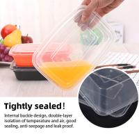 China Square Round Food Packaging Containers 450ml 500ml Disposable Food Packaging Tray for sale