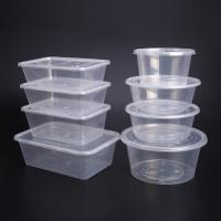 China Square Round Food Packaging Containers 450ml 500ml Disposable Food Packaging Tray for sale