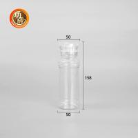 China Custom Transparent Plastic Spice Bottles Condiment Shaker Jars 250ml 500ml for sale