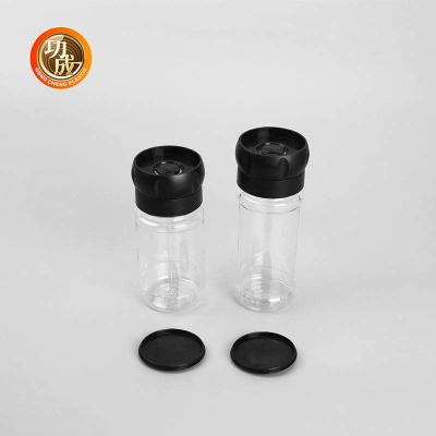 China Food Grade Plastic Seasoning Bottles PET Pepper Spice Grinder Bottle for sale