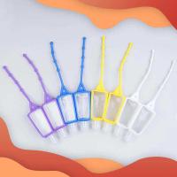China 30ML Custom Pocket Plastic Sanitizer Bottle Hand Sanitizer Bottle Keychain for sale