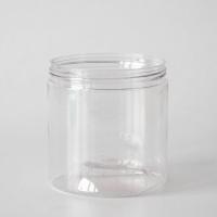 China 1L Large Round Bottom Pet Plastic Jars With Lids Transparent for sale