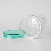 China 1L Large Round Bottom Pet Plastic Jars With Lids Transparent for sale