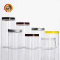 China Empty Wide Mouth Food Candy PET Plastic Packaging Jars 1250ml round Shape for sale
