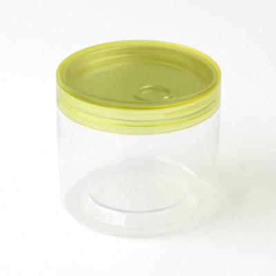 China PET 100 Caliber Candy Cookie Jar Wide Mouth Clear Cookie Kitchen Food Jar for sale