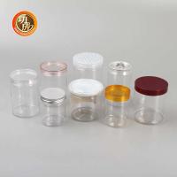 China Custom Round Bottom Candy Cookie Jar  Wide Mouth PET Plastic Jar for sale