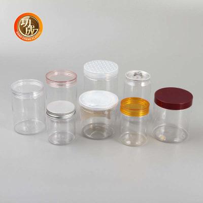 China Custom Round Bottom Candy Cookie Jar  Wide Mouth PET Plastic Jar for sale