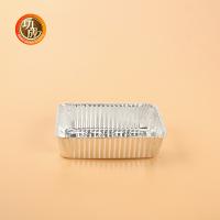 China Customized Logo Silver/Gold Aluminum Foil Lunch Box Rectangular Shape Custom Food Package for sale