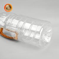 China Clear Plastic Sauce Bottles Food Grade Cylinder Packaging 1000ml-1800ml Capacity for sale