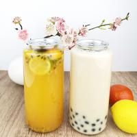 China 700ml Clear PET Bottles With Can Lids For Essential Oils Beverages for sale