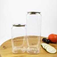 China 350ml Food Storage Cans, Square Plastic Container Bottles with Easy Pull Cover for sale