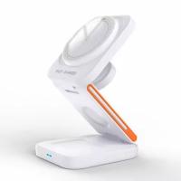China Multifunction 15W ABS Wireless Charger for Phone Headphone IWatch 3 in 1 Magnetic Folding Charging for sale