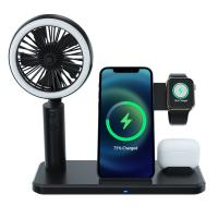 China 15w Fast Wireless Charger with Cooling Fan and Adjustable Phone Dock in PC Fireproof Material for sale