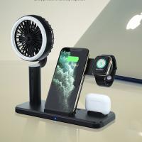 China 15w Fast Wireless Charger with Cooling Fan and Adjustable Phone Dock in PC Fireproof Material for sale