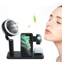 China 15w Fast Wireless Charger with Cooling Fan and Adjustable Phone Dock in PC Fireproof Material for sale