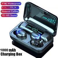 China Waterproof Standard IPX-4 Wireless Earphone with Digital Display Stereo Noiseproof Bluetooth Headphones Headset Earbuds for sale