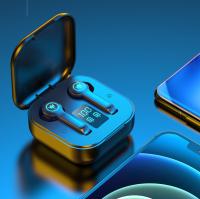 China Wireless Sports Earphones Headphones In Ear Waterproof Digital Display Stereo Headphone Form Factor for sale