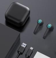 China Wireless Sports Earphones Headphones In Ear Waterproof Digital Display Stereo Headphone Form Factor for sale