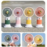 China Wholesale Outdoor Travel LED Light Small Hand Hold Pocket Fan Rechargeable Electric USB Handheld Fan Portable Mini Fans for sale