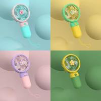 China Wholesale Outdoor Travel LED Light Small Hand Hold Pocket Fan Rechargeable Electric USB Handheld Fan Portable Mini Fans for sale
