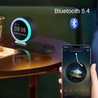 China Yes Battery 3 in 1 Wireless Charging Light Alarm Clock Desktop Mobile Phone Magnetic Wireless Charger NO Waterproof Standard for sale